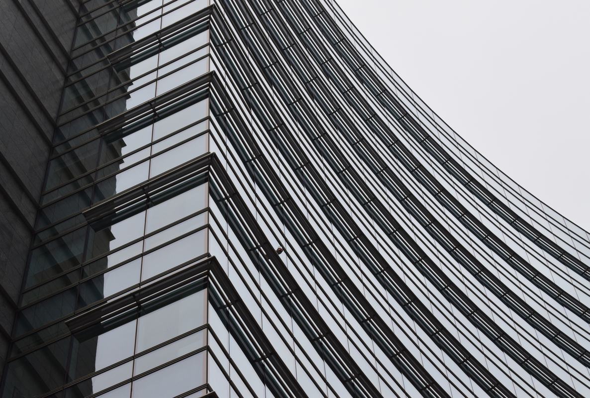 Free Photo: Modern Building with Curve Facade