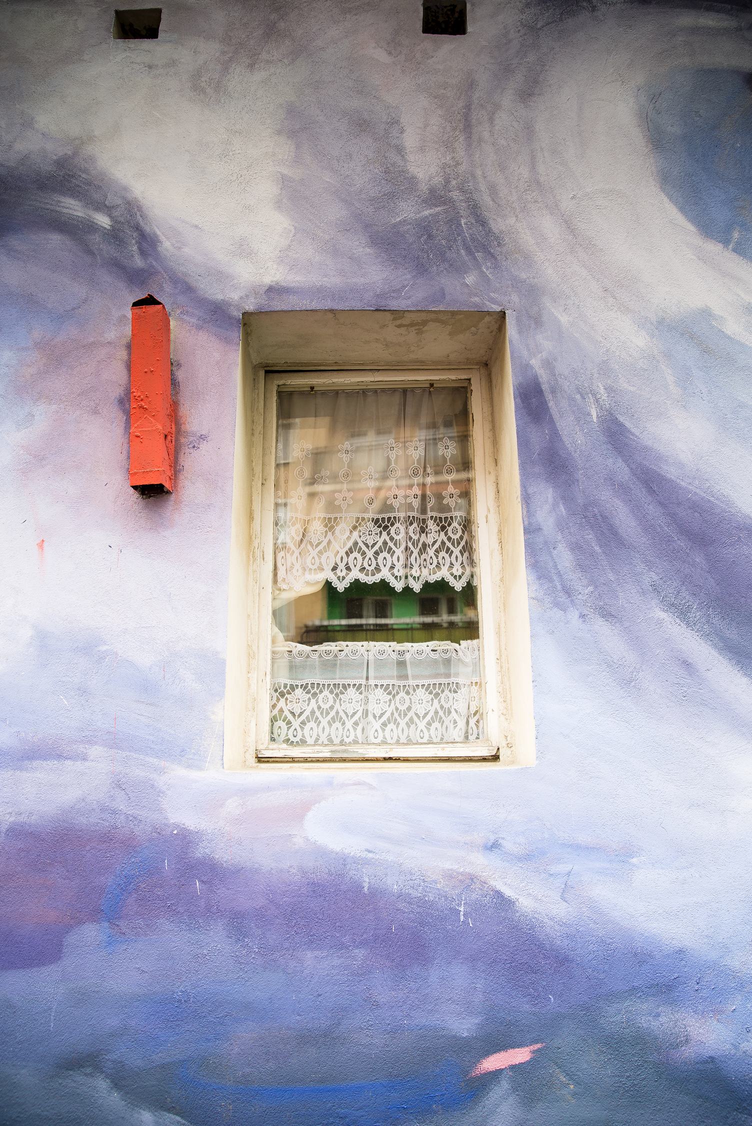 Free Photo: Small Window in a Painted Wall