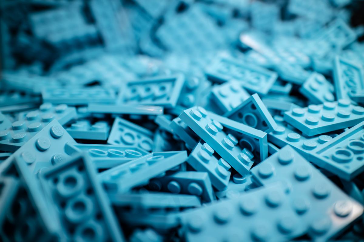 Free Photo: Blue Lego Bricks
