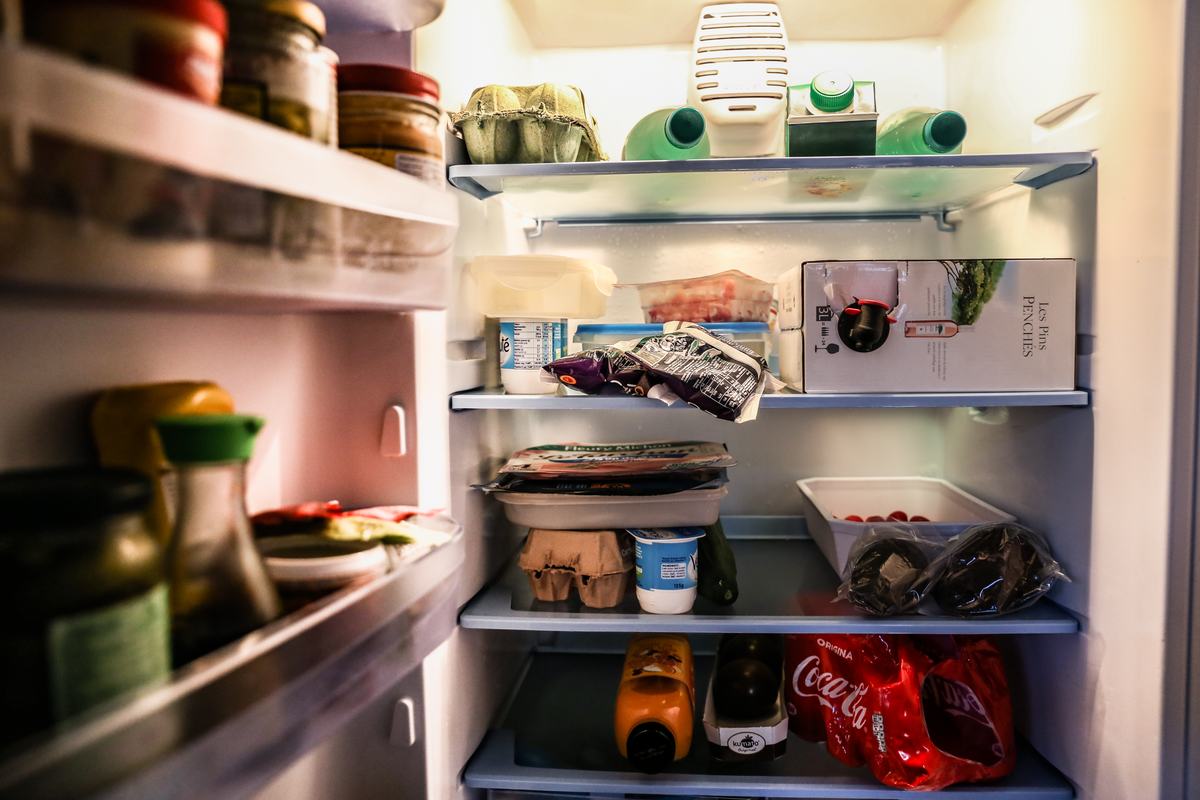 Free Photo: Inside of Refrigerator Filled with Food