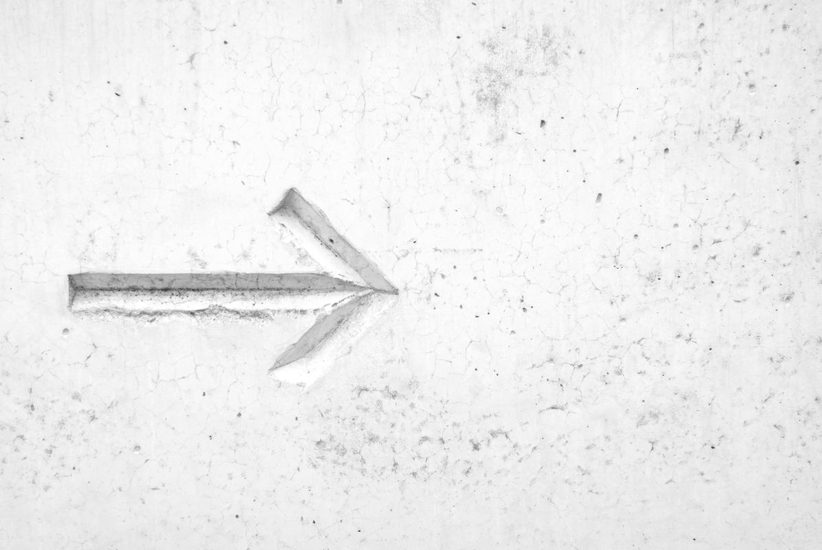 Free Photo: This Way - Arrow on Concrete Wall