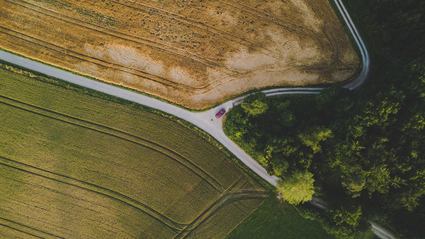 Free Photo: Rural Landscape Seen from Above