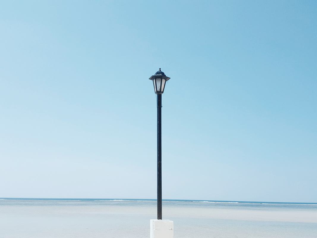 Free Photo: Coast with Lampposts