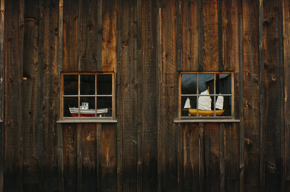 Free Photo: Wood Wall and Windows