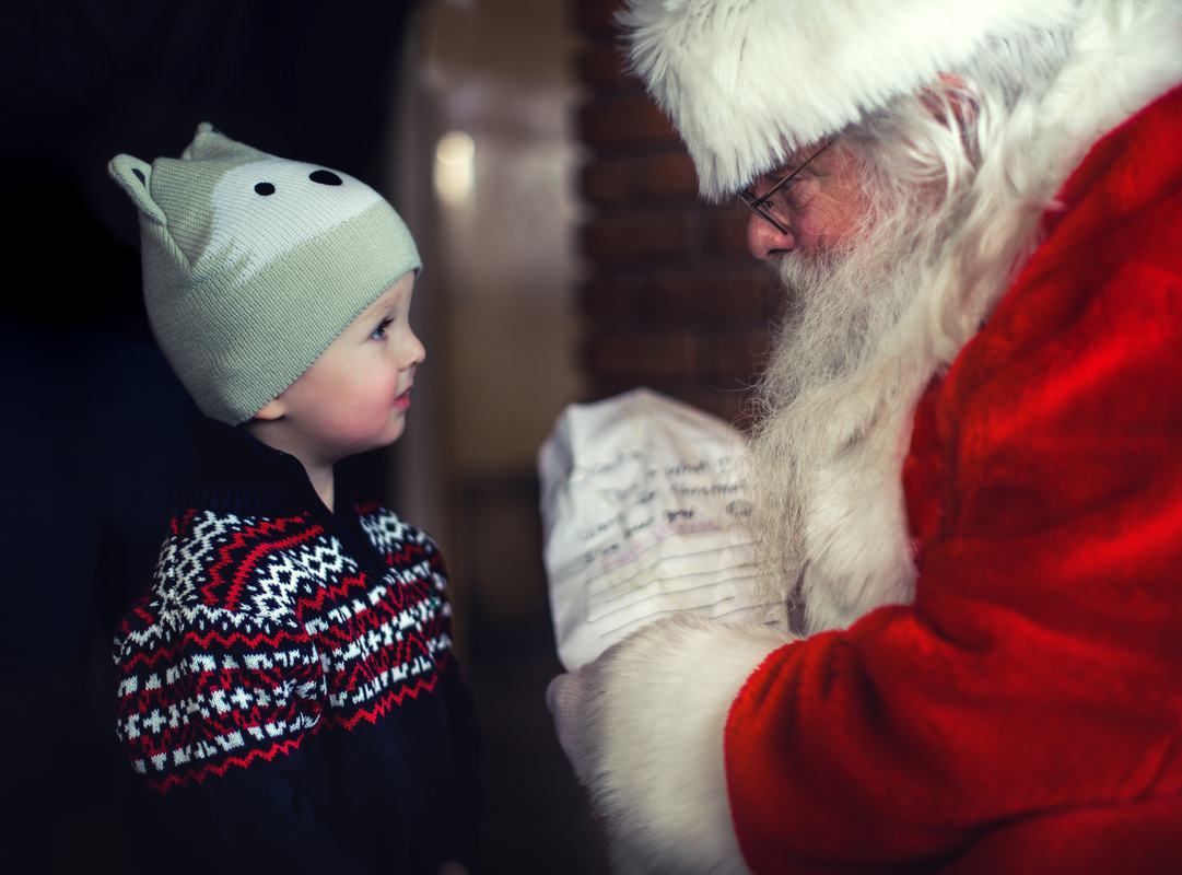 Free Photo: Santa Claus and the Boy