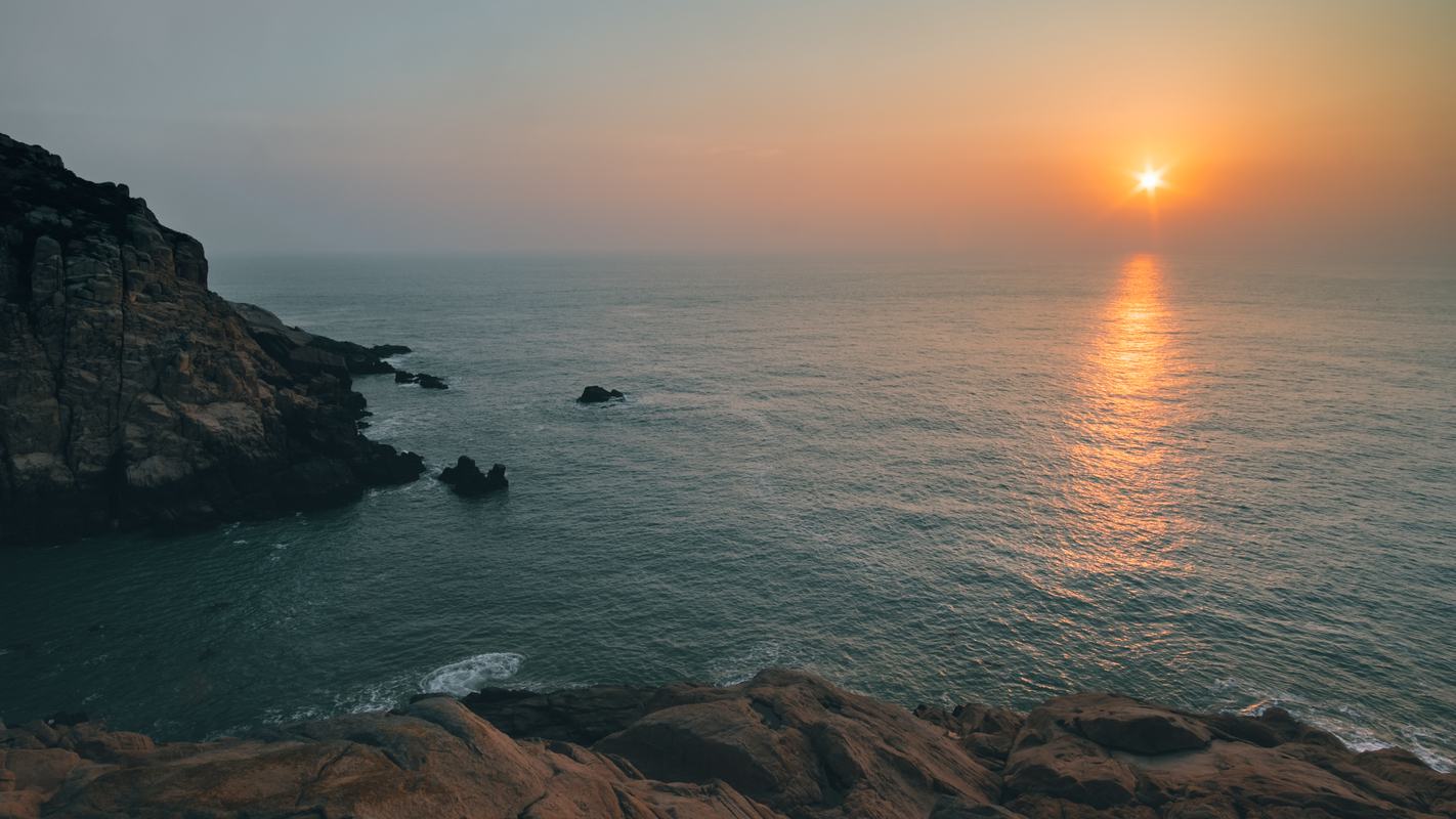 Free Photo: Sunset on the Cliff