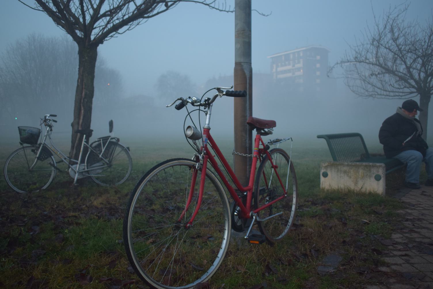 Free Photo: Two Bikes in the Fog
