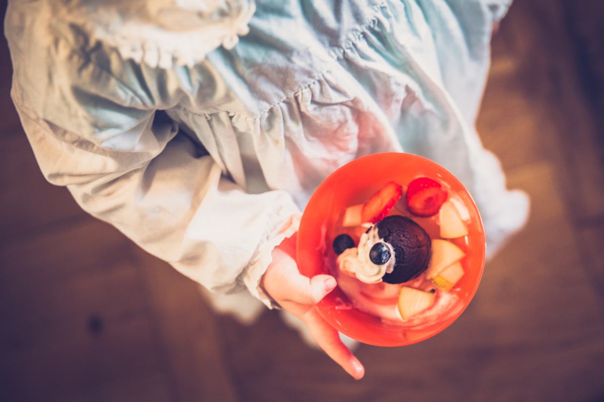 Free Photo: Girl with Red Bowl in Her Hand