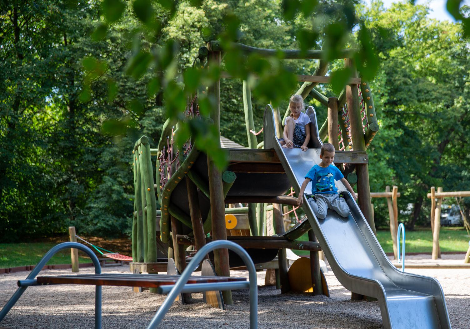 Free Photo: Children on the Slide