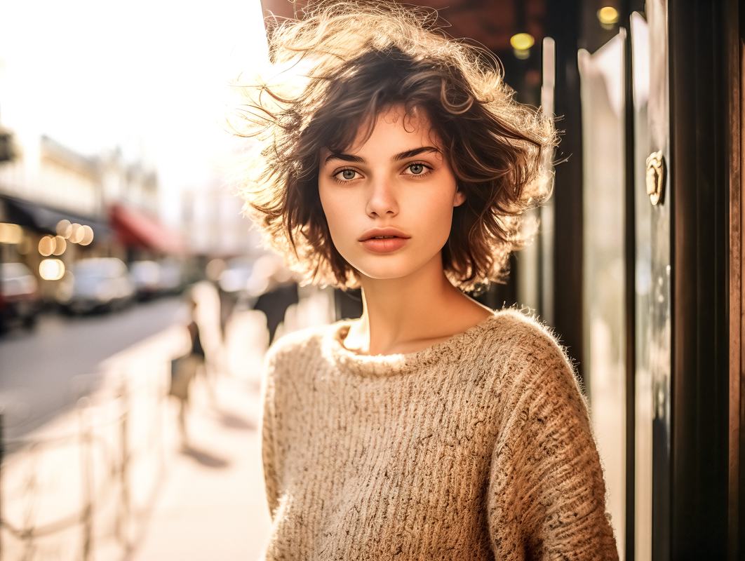 Free Photo: Beautiful Young Short-Haired Woman